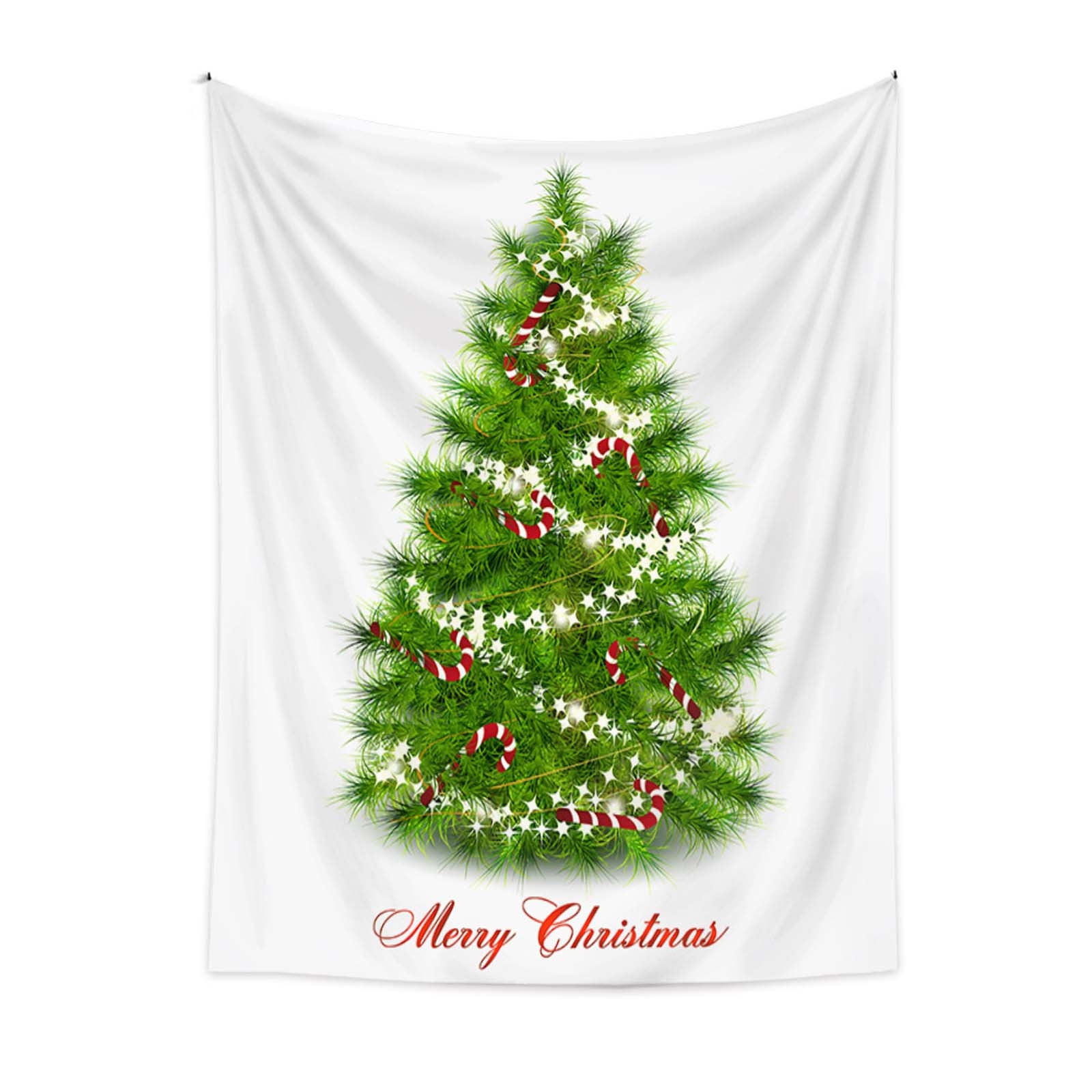 FFENYAN Christmas Tree Tapestry Green Tree Decorative Wall Hanging Home ...