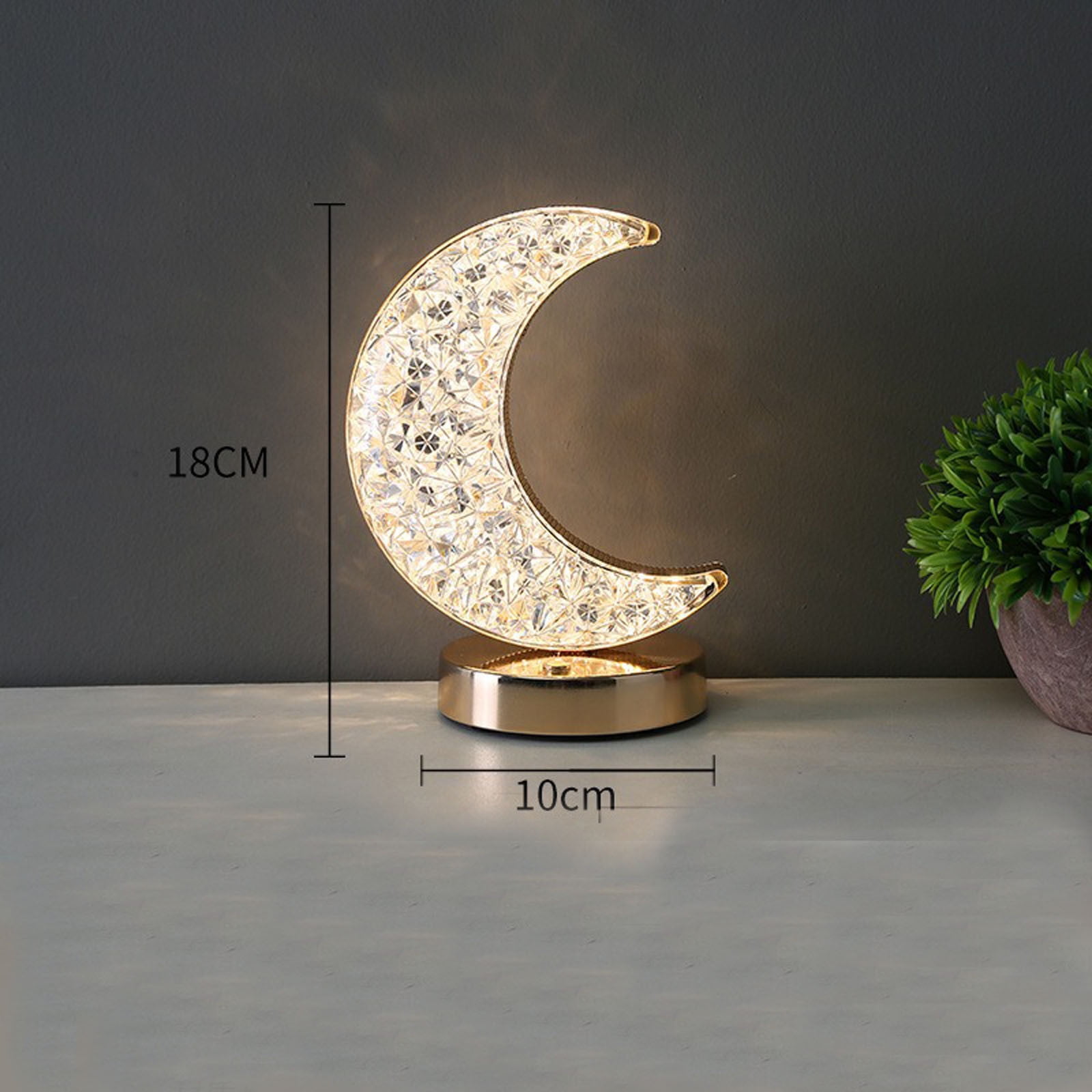 FFENYAN Cordless Moon Lamp Ramadan Lamp Luxury Metal Desk Lamp Relieve ...