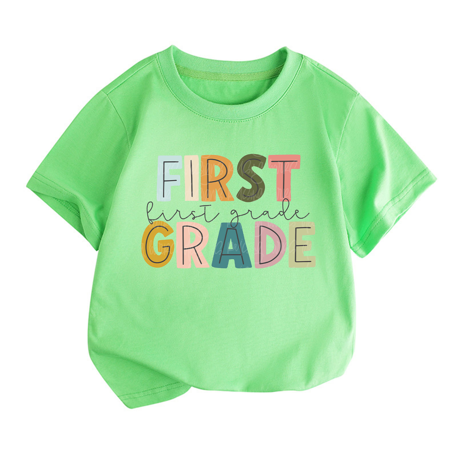 FFENYAN FIRST GRADE Printed Summer Back-to-School Short Sleeve Graphic ...