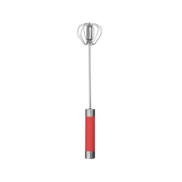FFENYAN Gift Stainless Steel Rotary Whisk 14 Inch Semi-automatic Whisk ...