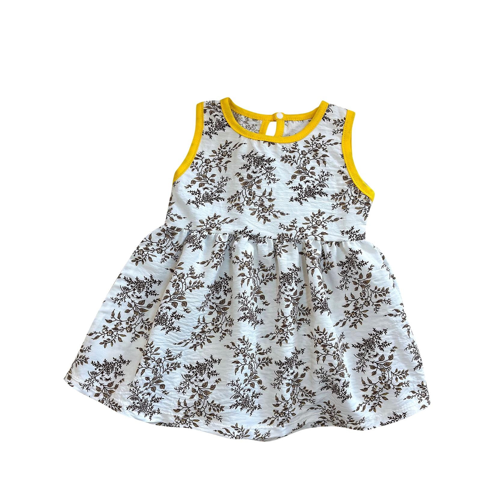 FFENYAN Girl's Summer Dress with Fun Cartoon Print Soft and Breathable ...