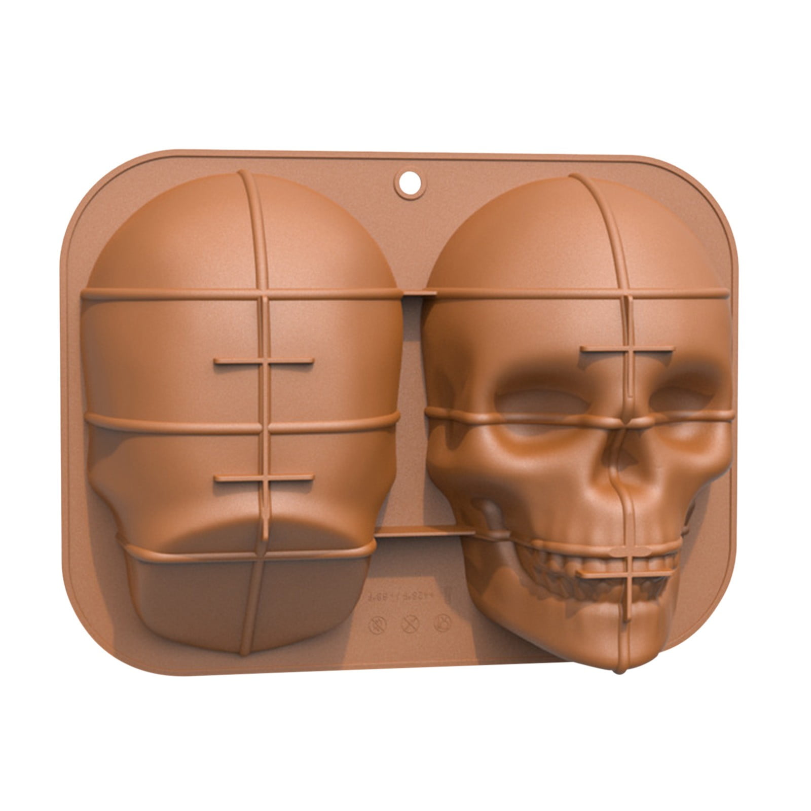 FFENYAN Halloween Baking Mould Large Skull Cake Pan Chocolate Jelly ...