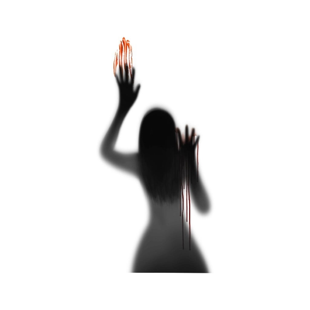 FFENYAN Halloween Spooky Ghost Hand Blood Handprint Pattern Wall ...