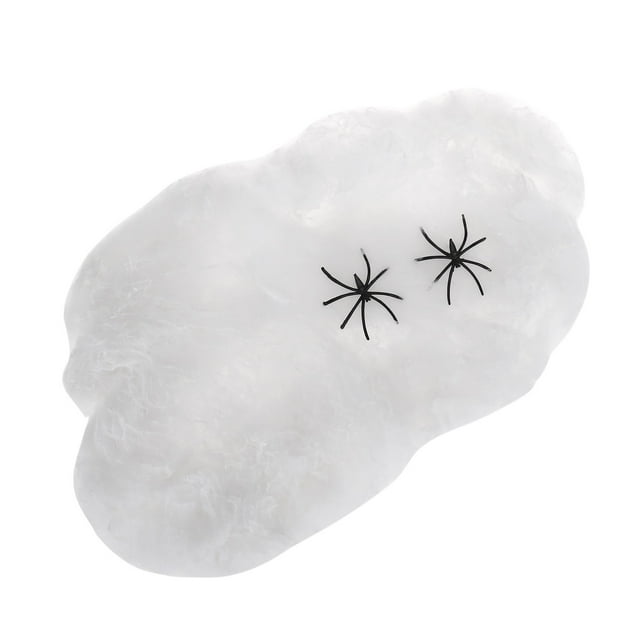 FFENYAN Halloween White Spider Webs with Spider Indoor And Outdoor ...