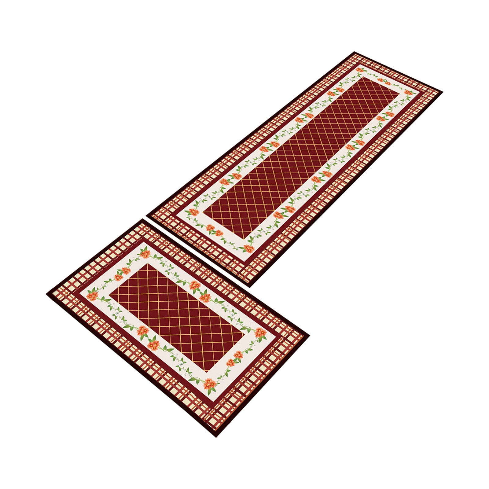 FFENYAN Kitchen Rugs and Mats Washable Set Minimalist Geometry Abstract ...