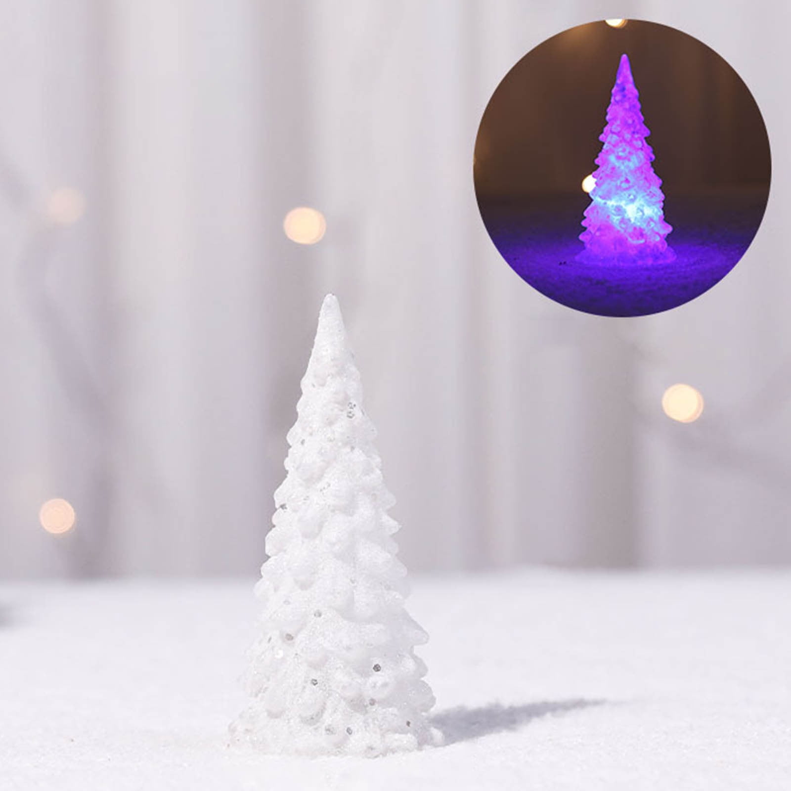 FFENYAN Mini Christmas Tree 1 Piece Christmas Tree Colorful LED Acrylic ...