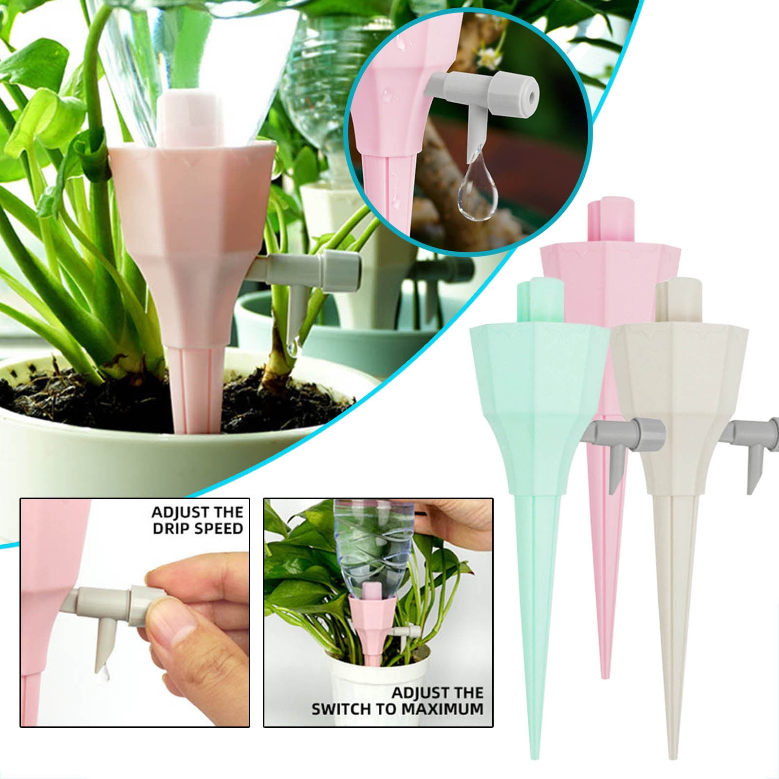 FFENYAN Plant Spring Plant Water Dispenser Automatic Watering ...