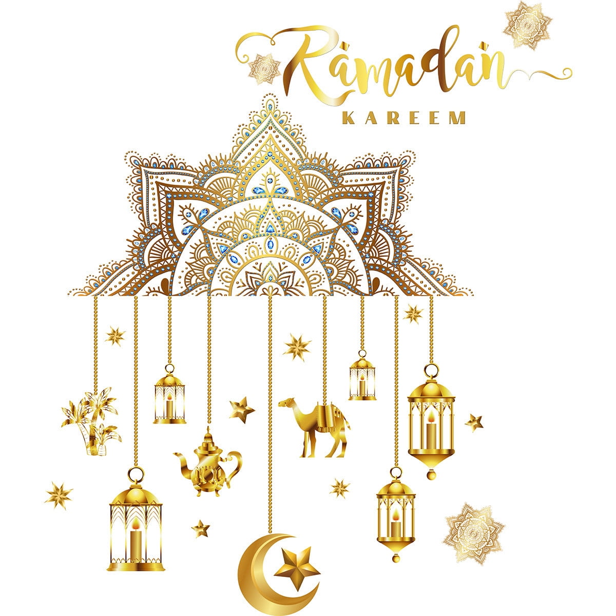 FFENYAN Ramadan Wall Stickers Ramadan Decorations For Home Stickers ...