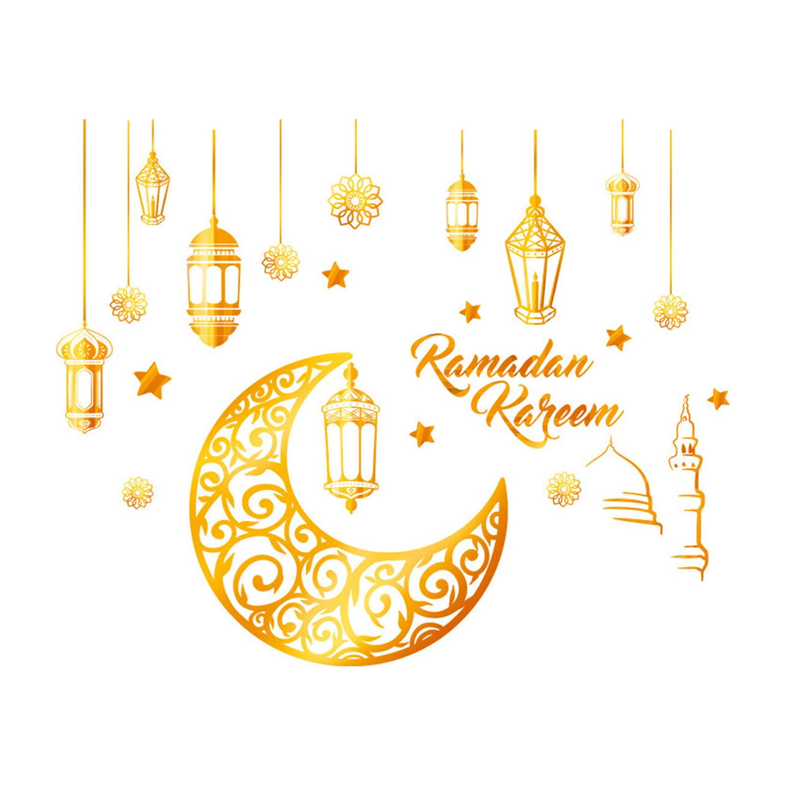 FFENYAN Ramadan Wall Stickers Ramadan Decorations For Home Stickers ...