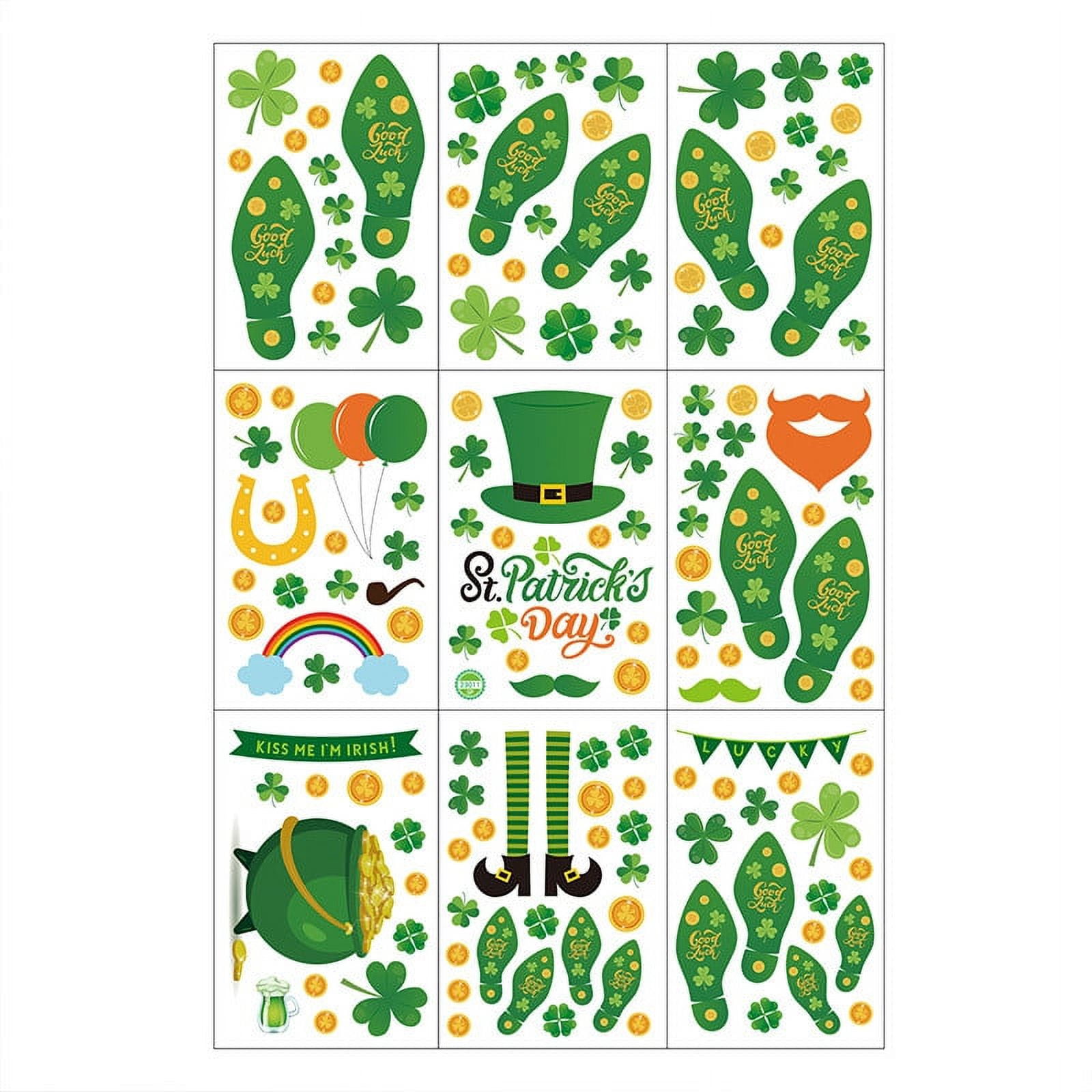 FFENYAN St. Patrick's Day Stickers Irish Day Wall Stickers Window ...