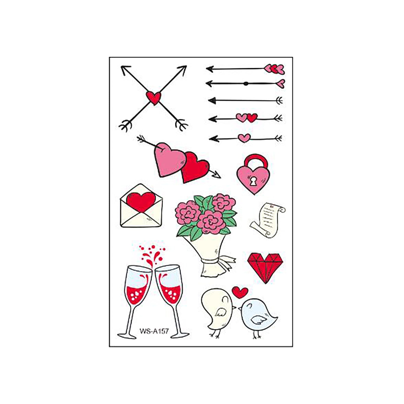 FFENYAN Valentine's Day Decorative Stickers Romantic Confessions Wall ...