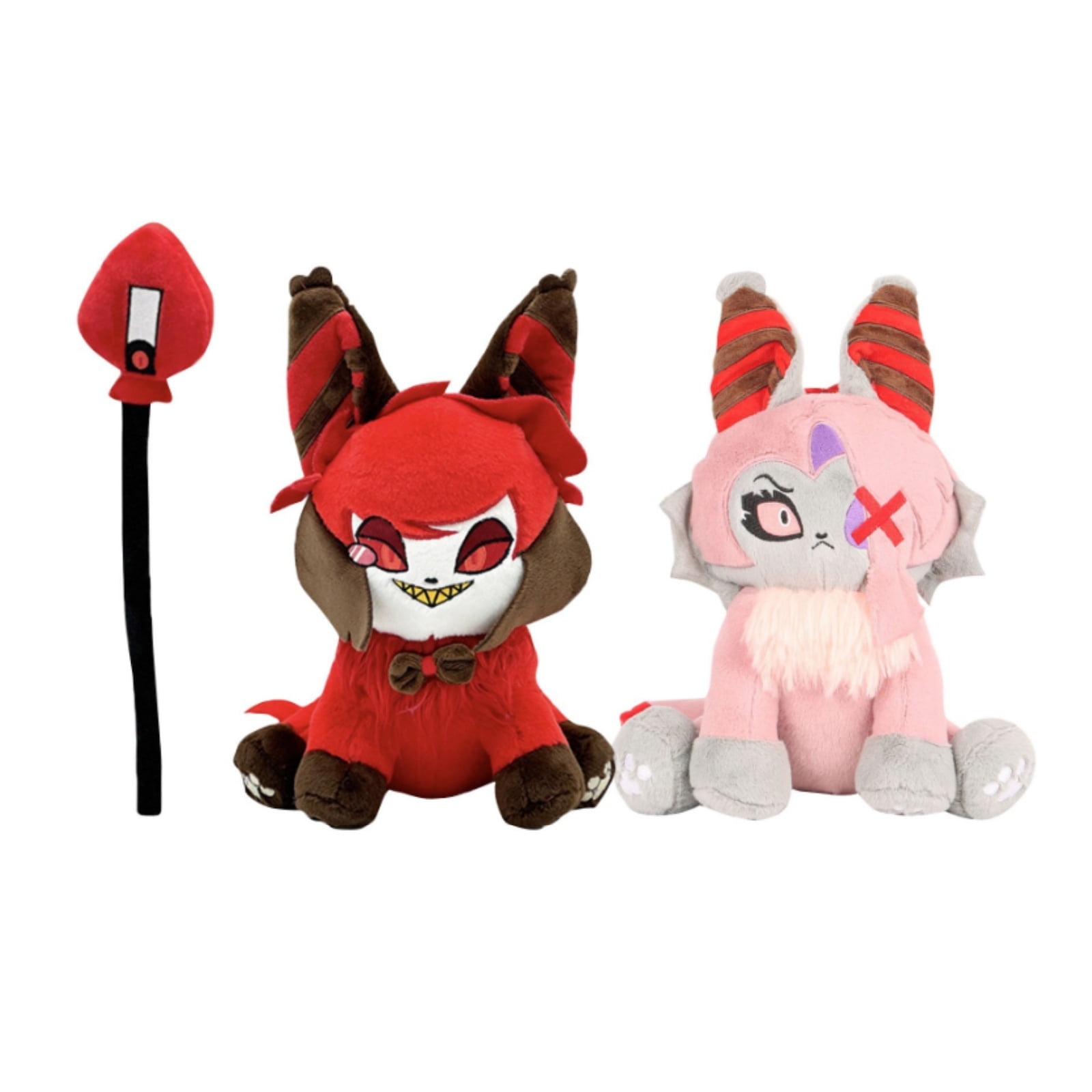 FFERYE Hazbin Hotel Chibi Plush Style Character Set - Red Fox & Pink ...