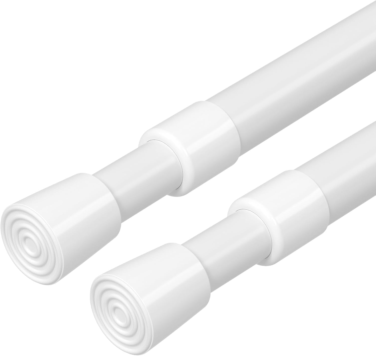 FFHAAD-2 Pack Spring Tension Curtain Rod 17-41inch Adjustable Spring ...