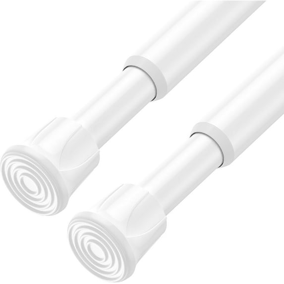 FFHAAD-2 Pack Tension Rods for Windows 28 to 48 inch, Adjustable Short ...