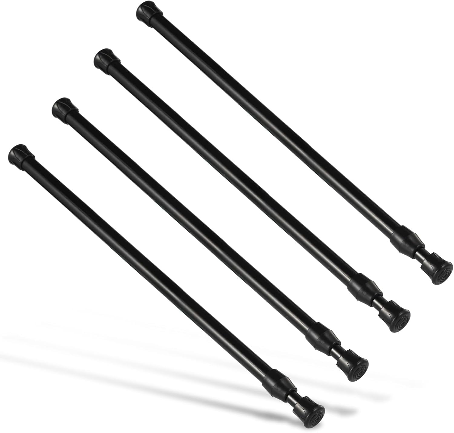 FFHAAD-4 Pcs Tension Curtain Rod, No Drilling Short Spring Rod ...