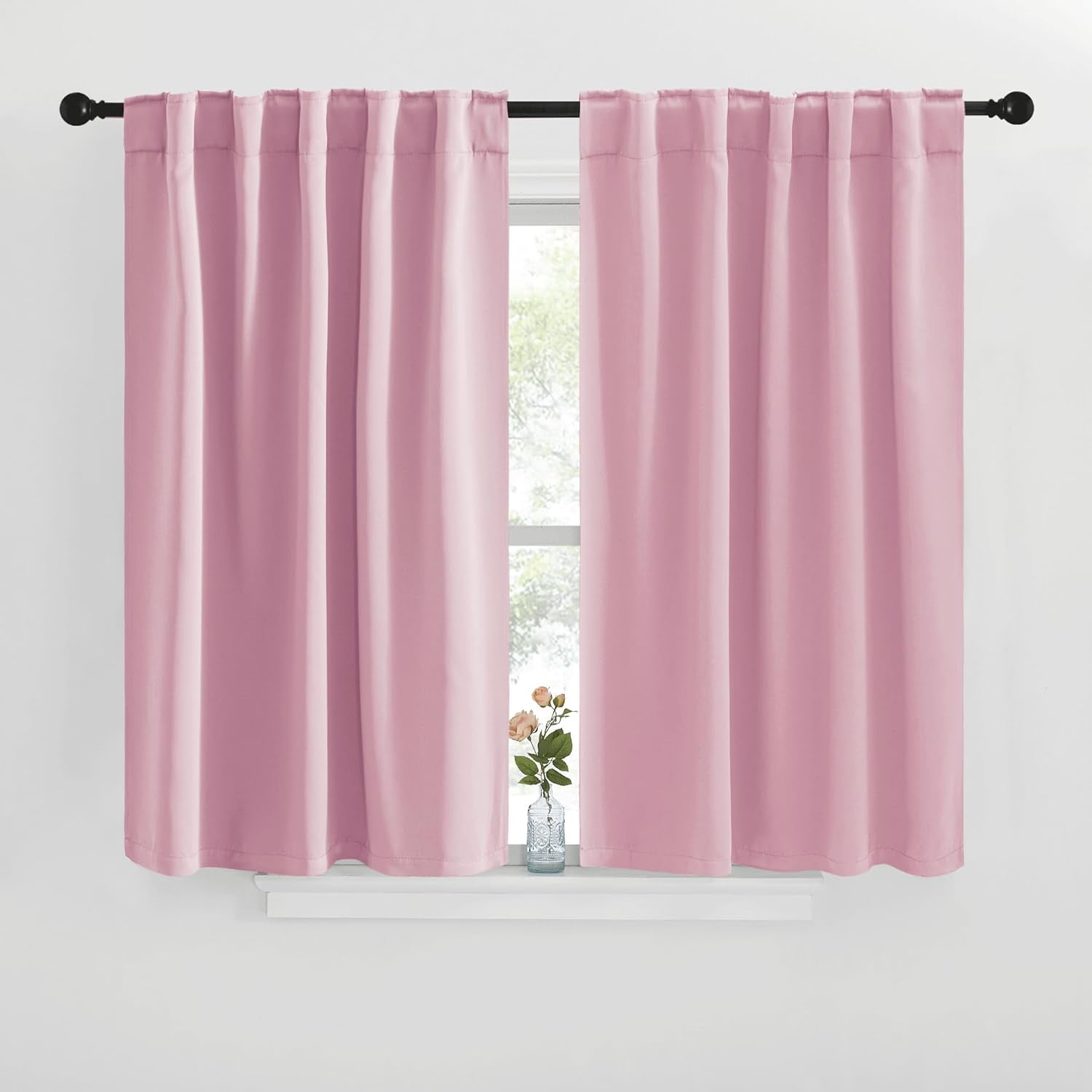 FFHAAD-Blackout Curtain Panels for Living Room - (Rouge Pink Color ...