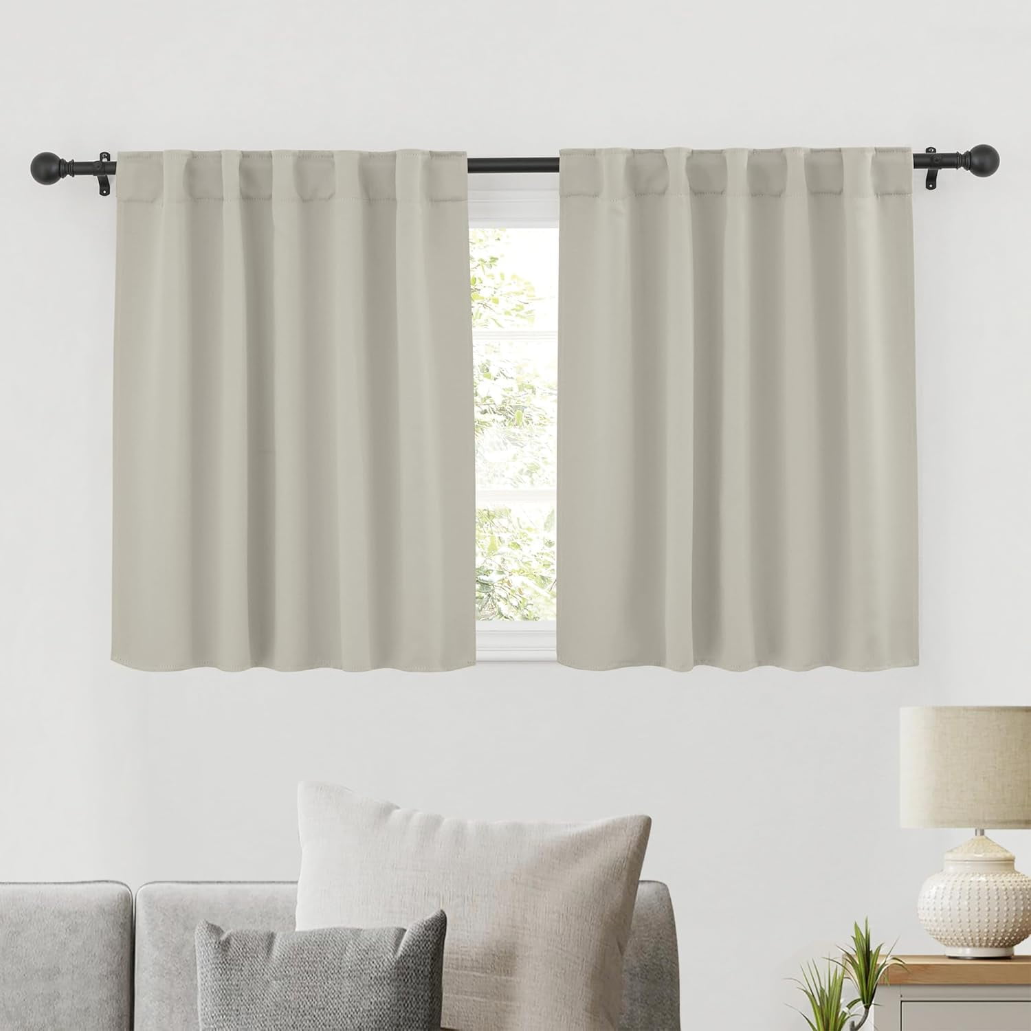 FFHAAD-Blackout Curtains for Kitchen, Privacy Thermal Insulating Small ...