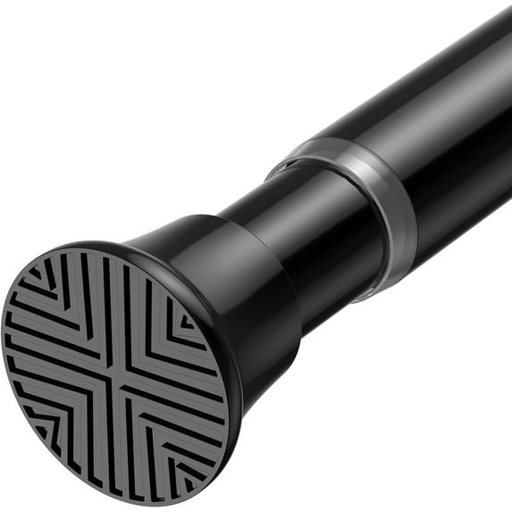 FFHAAD-Curtain Rods for Windows 30-77Inch Black Tension Curtain Rod ...