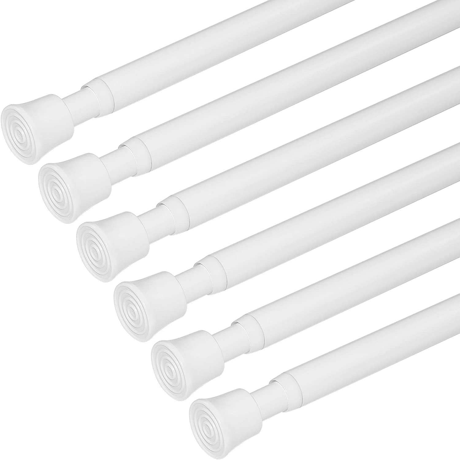 FFHAAD-KXLife 6Pcs Spring Small Tension Rod Window Curtains Rod ...