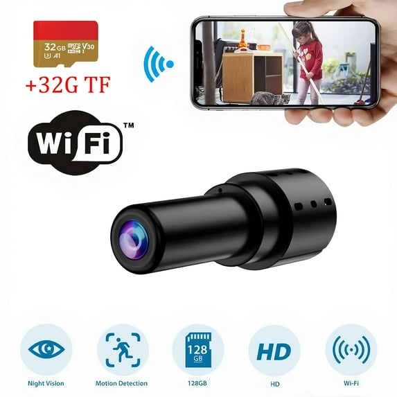 FFORCE 1080P Mini Surveillance Camera with WiFi Connectivity, Audio ...