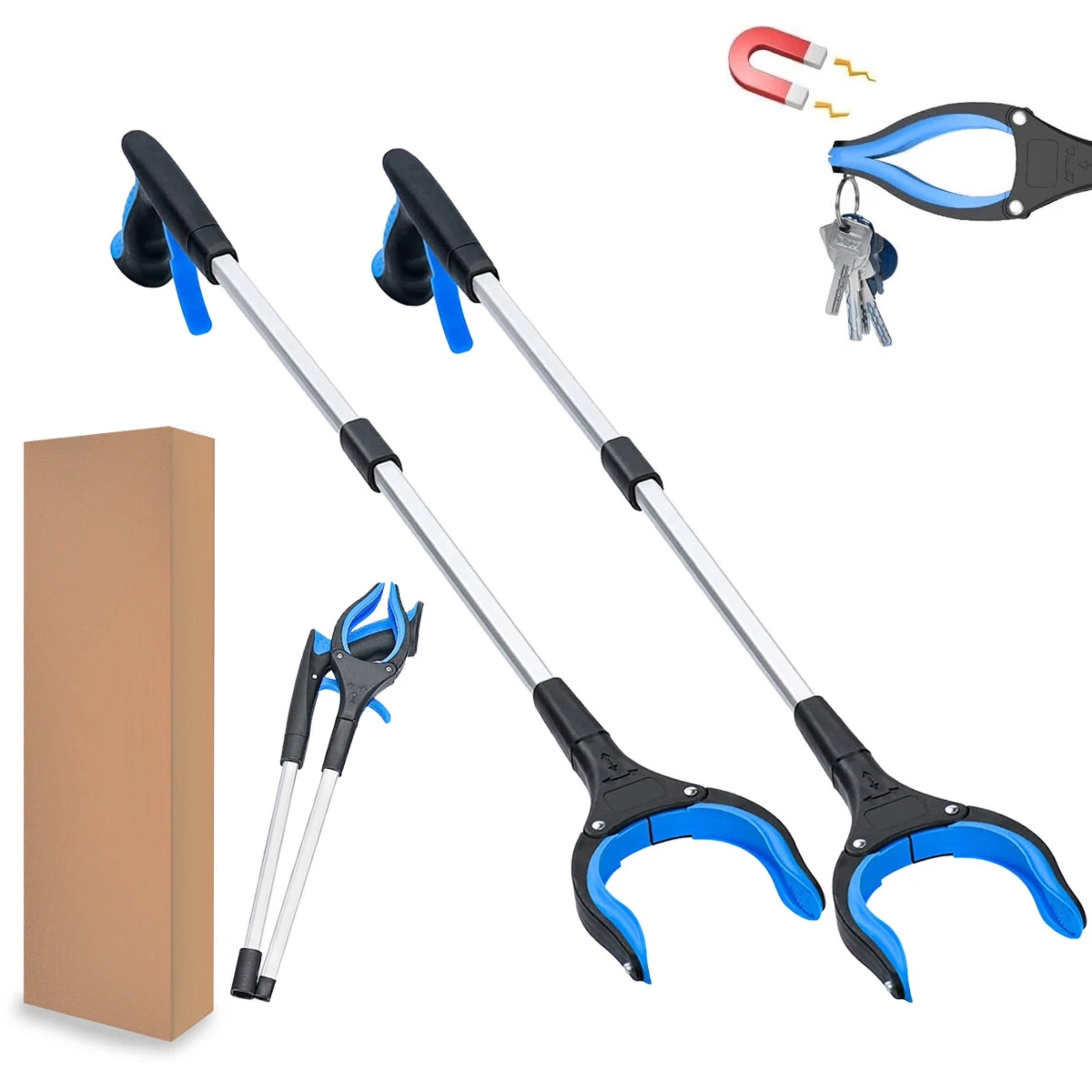 FFORCE 2Pick Up Reaching Tool Hand Grip Reacher Heavy Duty Aid for ...