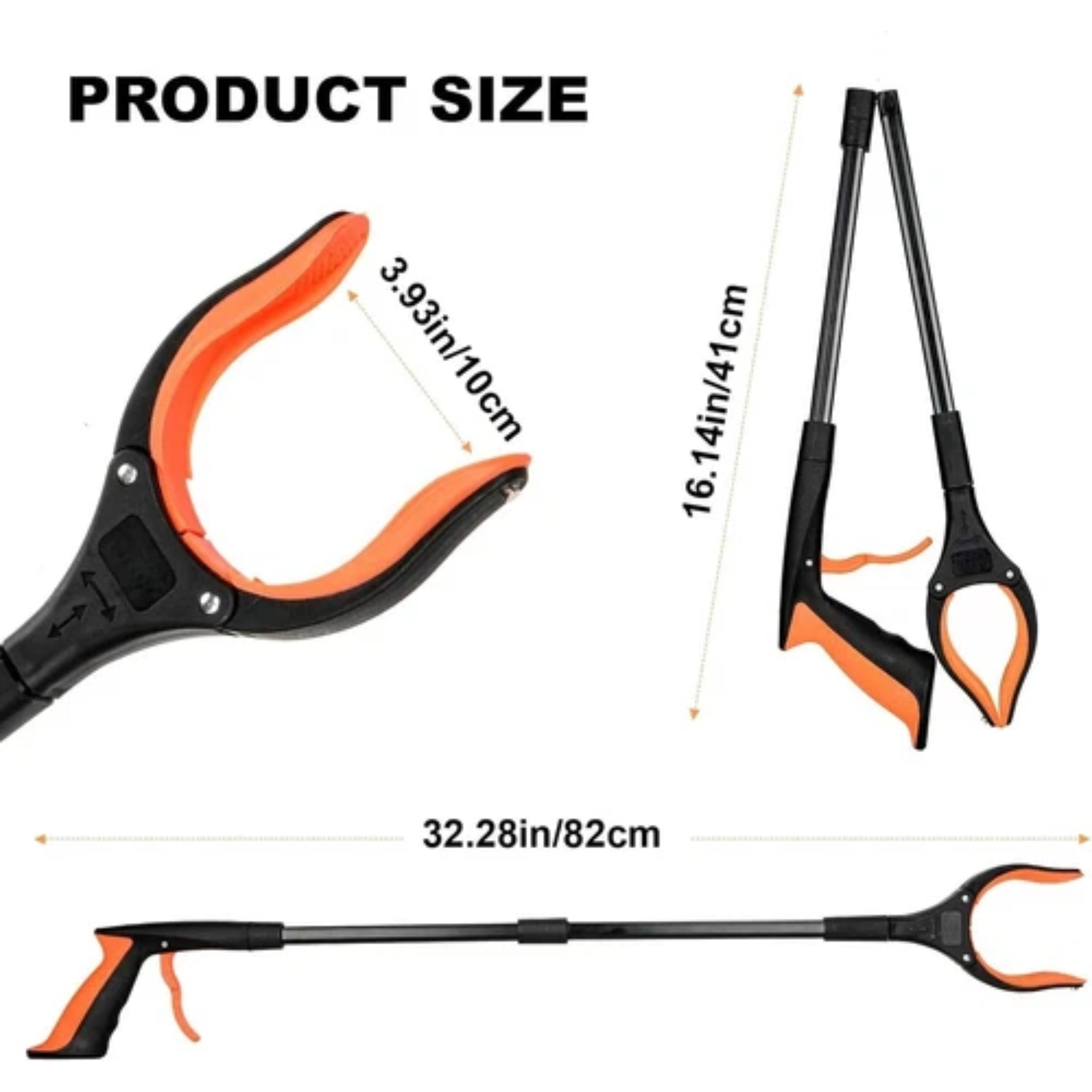 FFORCE 32'' Pick Up Reaching Tool Hand Grip Reacher Heavy Duty Aid for ...