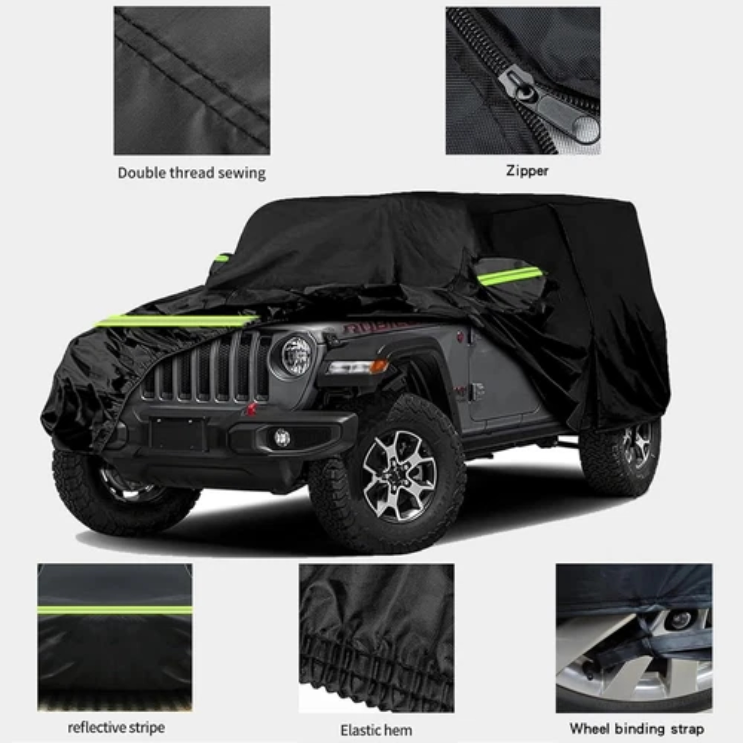 FFORCE Full Exterior Car Cover for Outdoor Waterproof All-Weather Hail ...