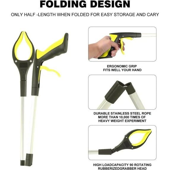 FFORCE Pick Up Reaching Tool Hand Grip Reacher Heavy Duty Aid for Trash ...