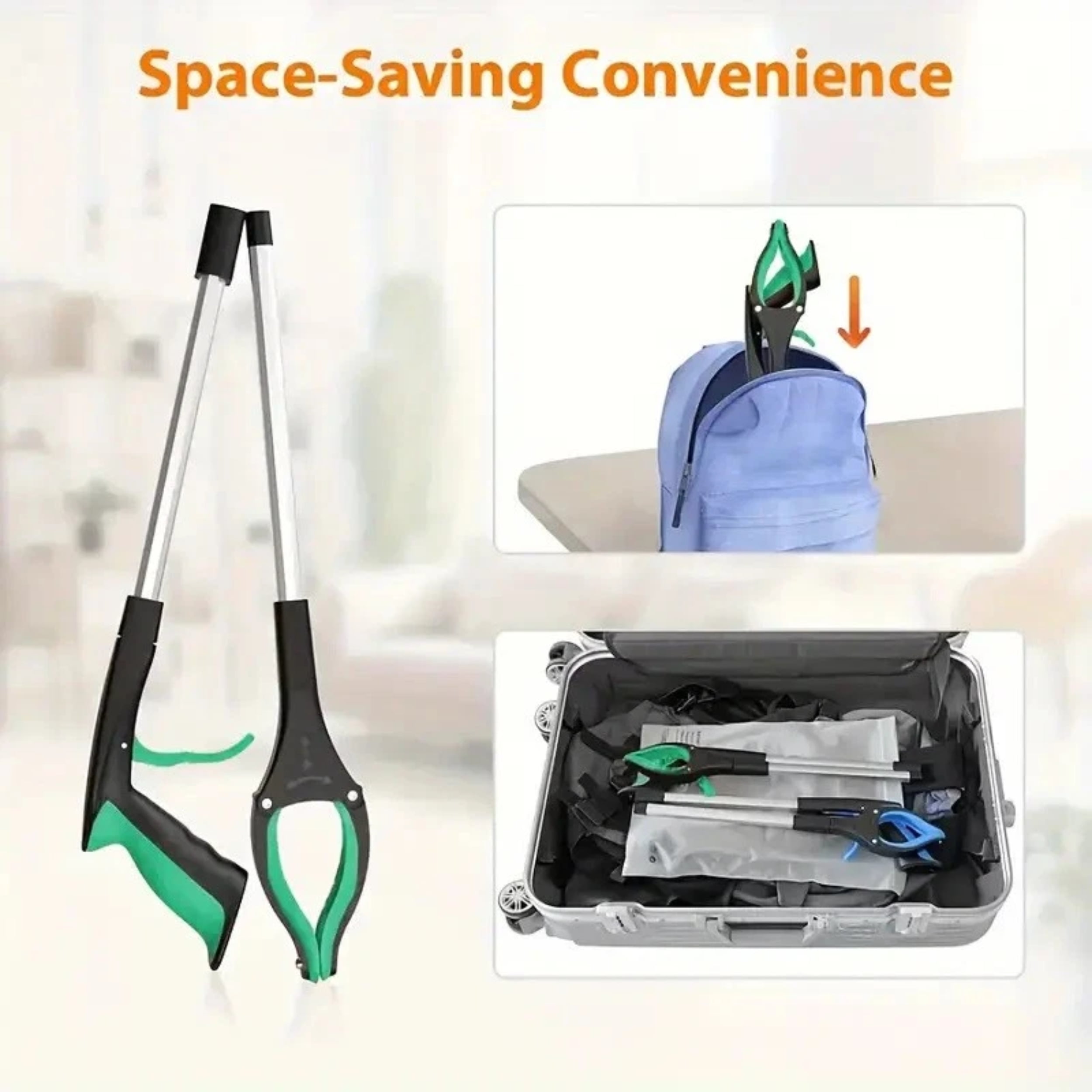 FFORCE Up Reaching Tool Hand Grip Reacher Heavy Duty Aid for Trash Cans ...