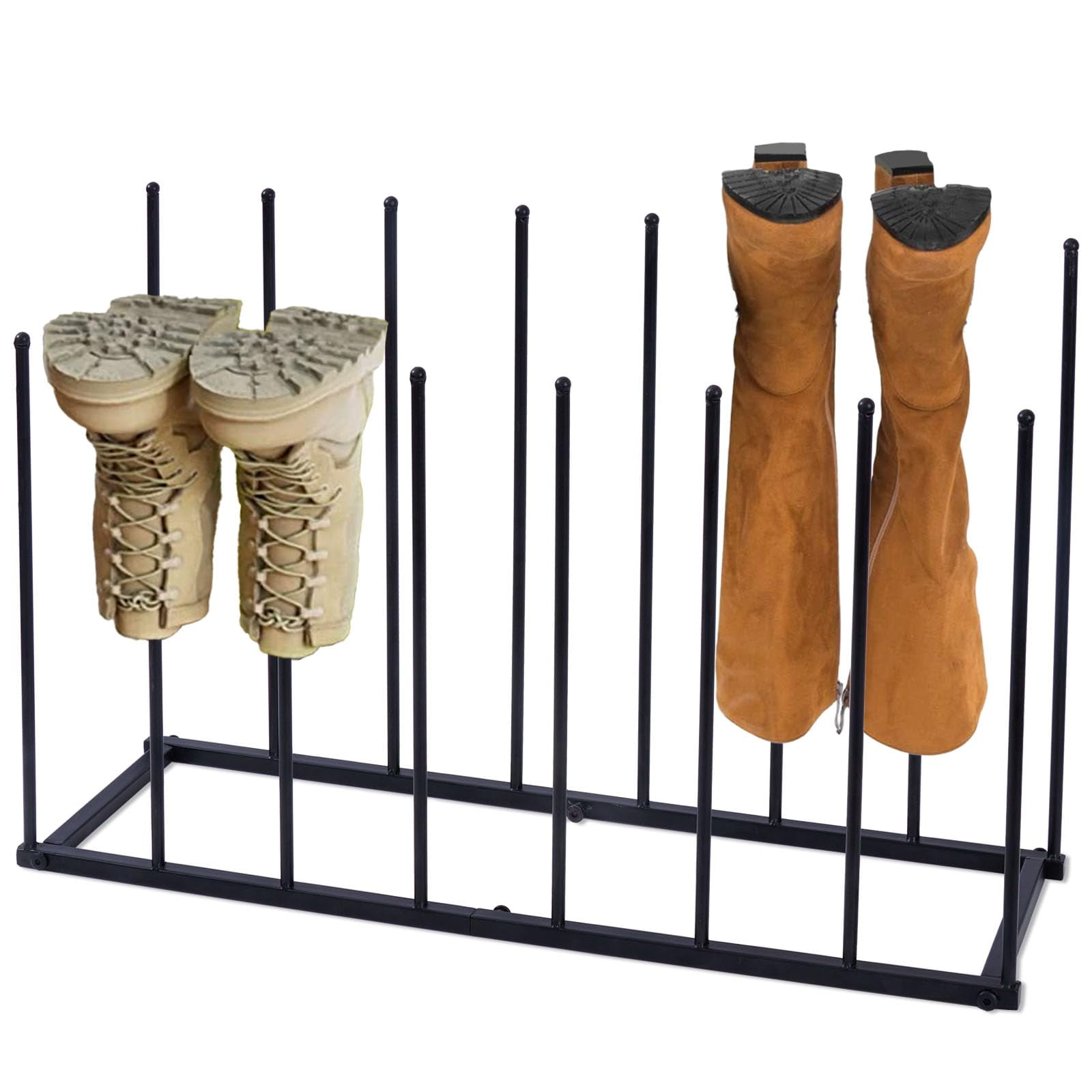 FFQ Boot Rack Organizer Tall Boots, Free Standing Shoe Racks, Black ...