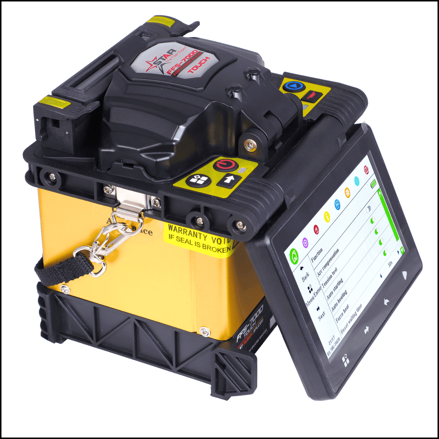 FFS-7000 Optical Fiber Fusion Splicer With LCD Bright Touch Screen, PAS Core Fiber Alignment ...