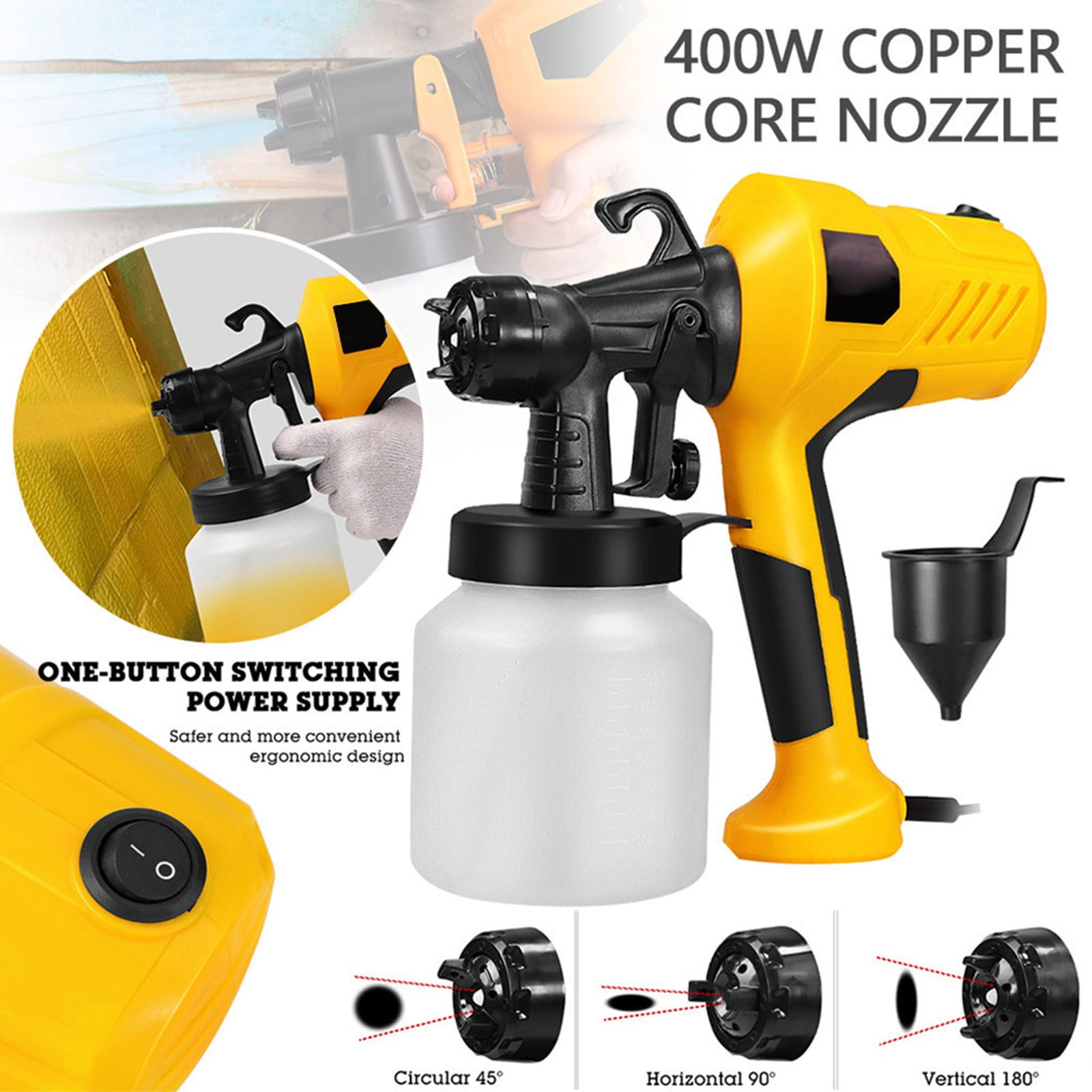 FFUKOV Paint Tool Spraying Machine Home Sprayer Electric 800ML Sprayer ...