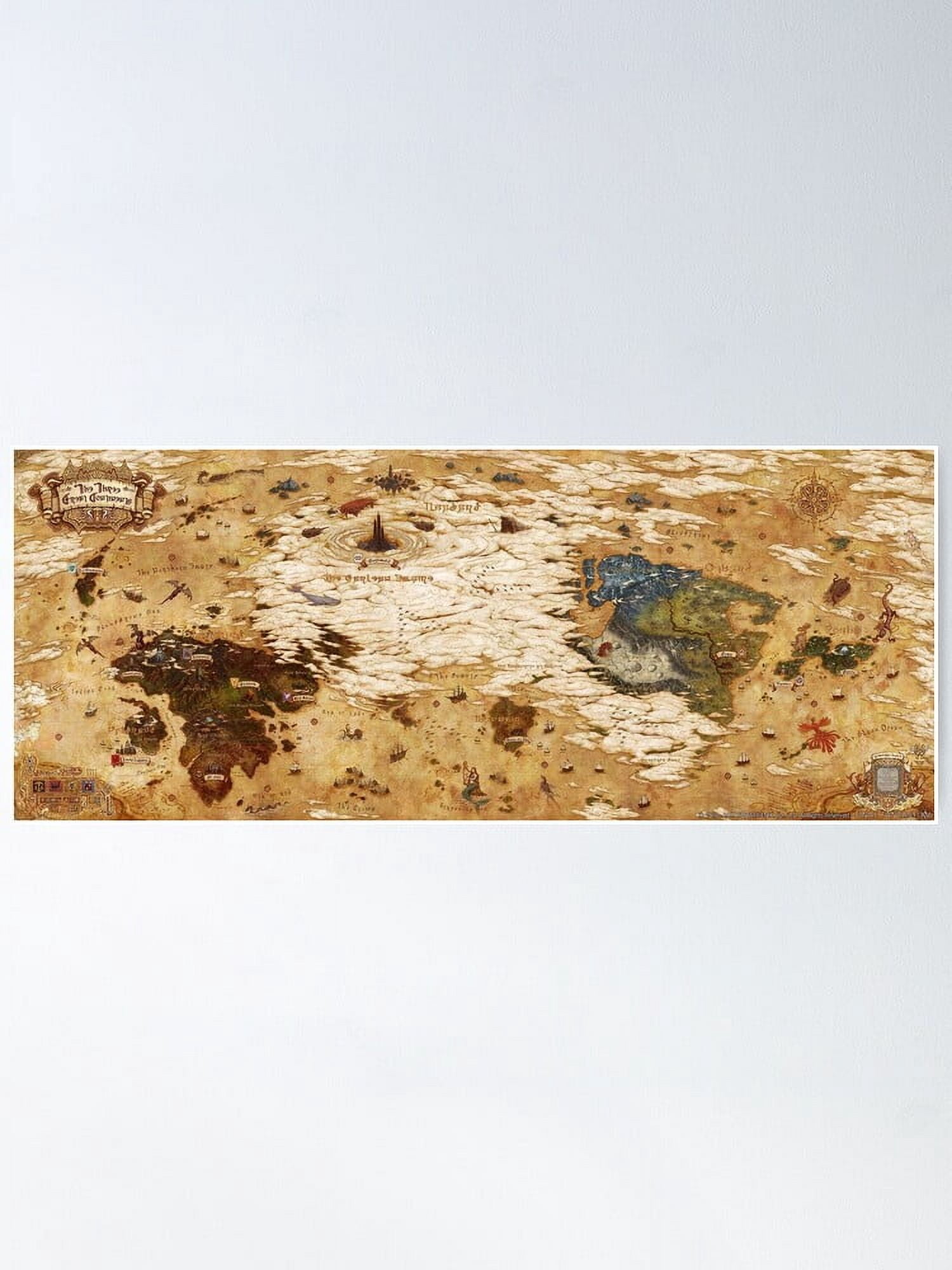 FFXIV World Map Poster - Walmart.com