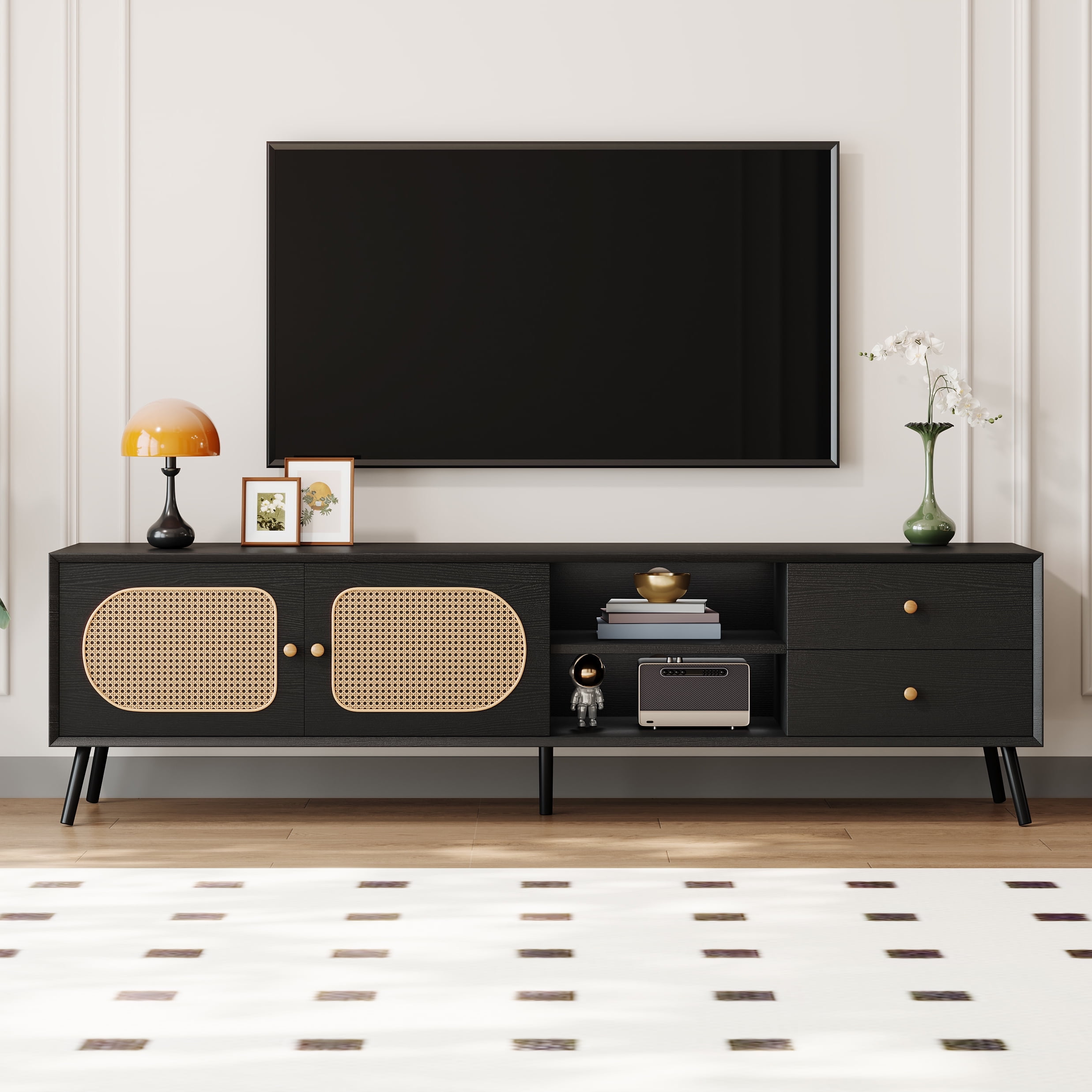 FFZ 70" TV Stand for TVs up to 80 Inches, Mid Century Modern ...