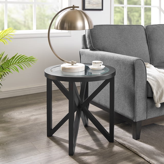 FFZ Modern simple glass coffee table, tempered glass coffee table solid ...
