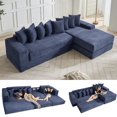 FFZ Oversize Cloud Sectional Sofa with L-Shape Chaise, Corduroy Fabric ...