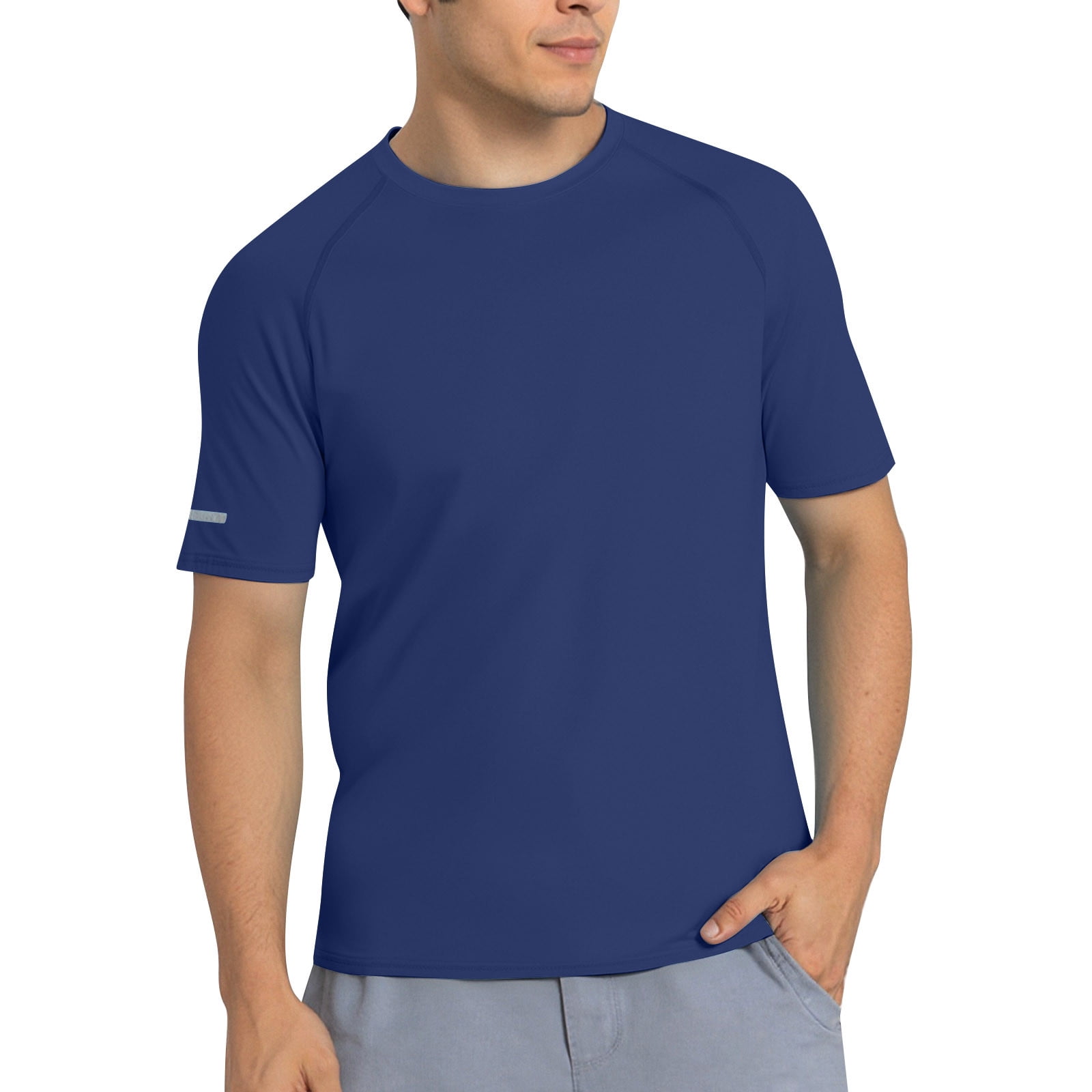 FFzzwan Men's Quick-Dry Crew Neck Running T-Shirt Moisture-Wicking ...