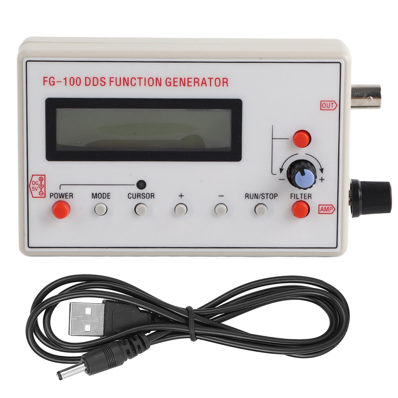 FG?100 DDS Function Generator Sine Frequency 1HZ?500KHz Counter Signal ...