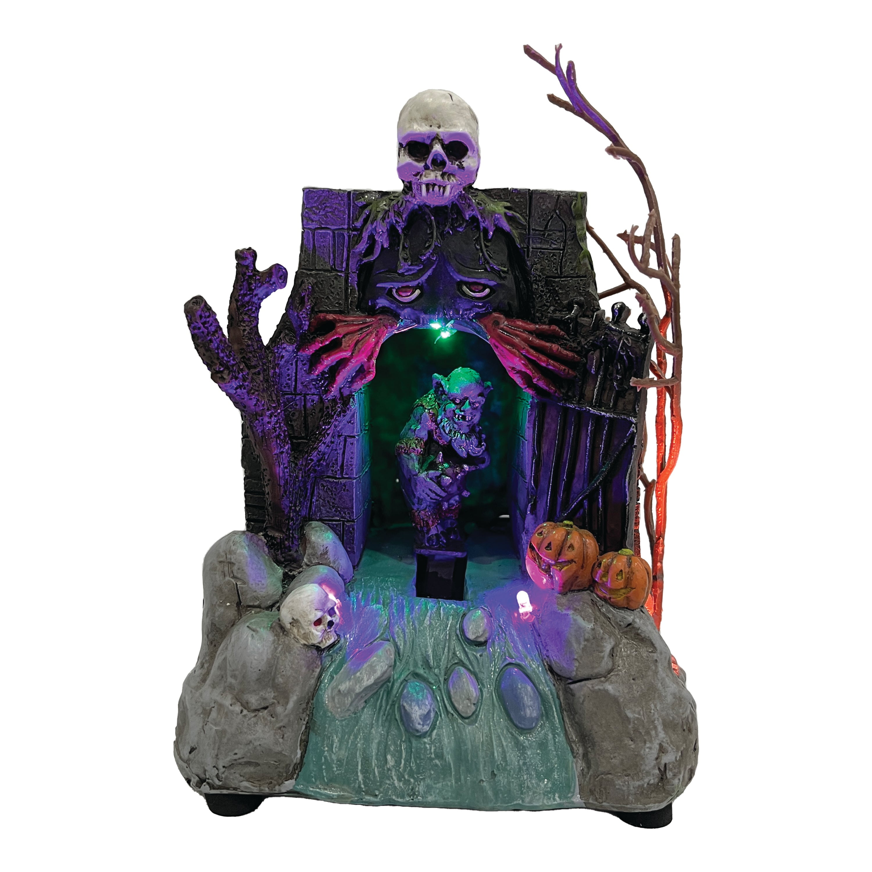 FG Square Animated Drainpipe Ghoul Halloween Figurine | Spooky Town ...