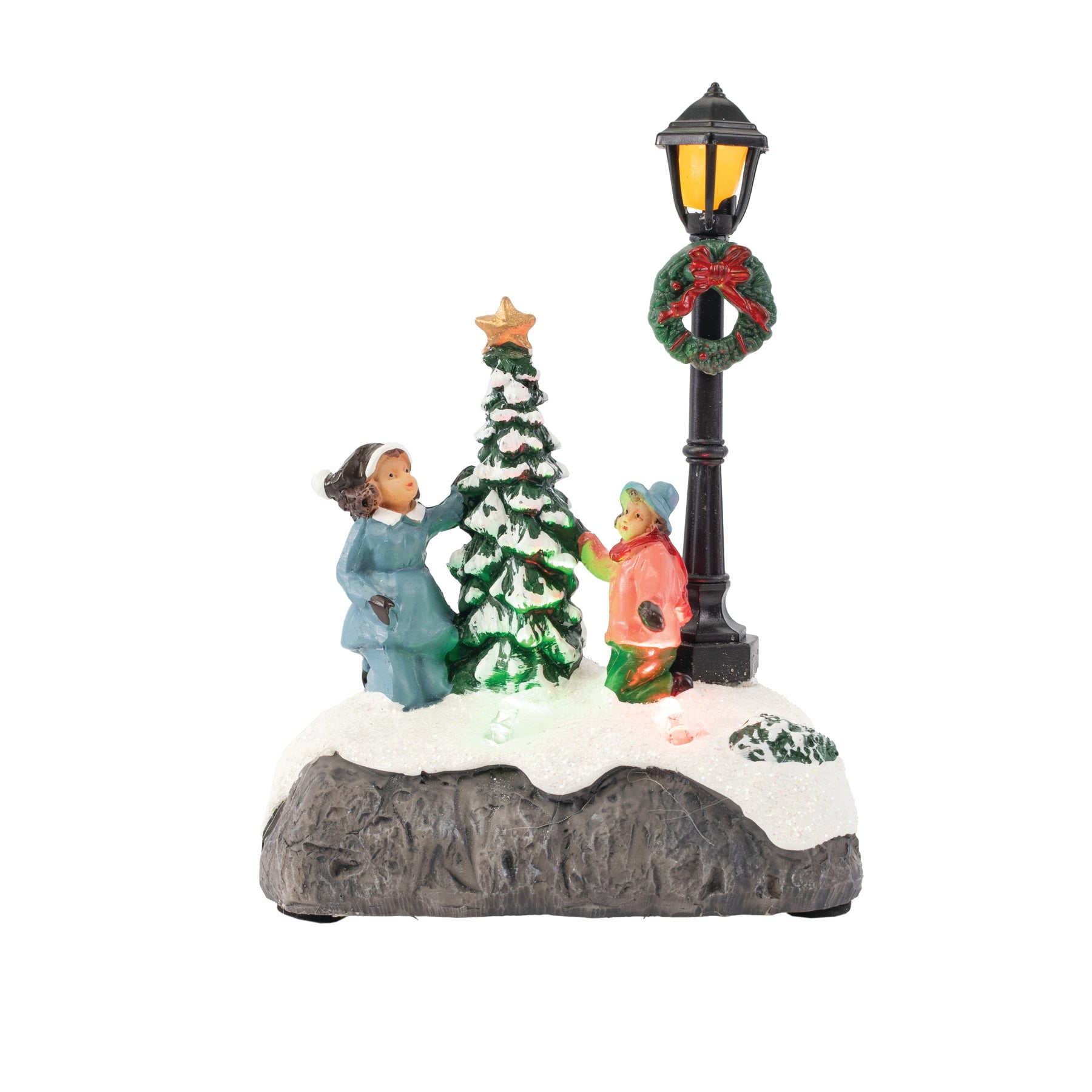 FG Square Christmas Village Accessory - Tree by Light Post - Walmart.com