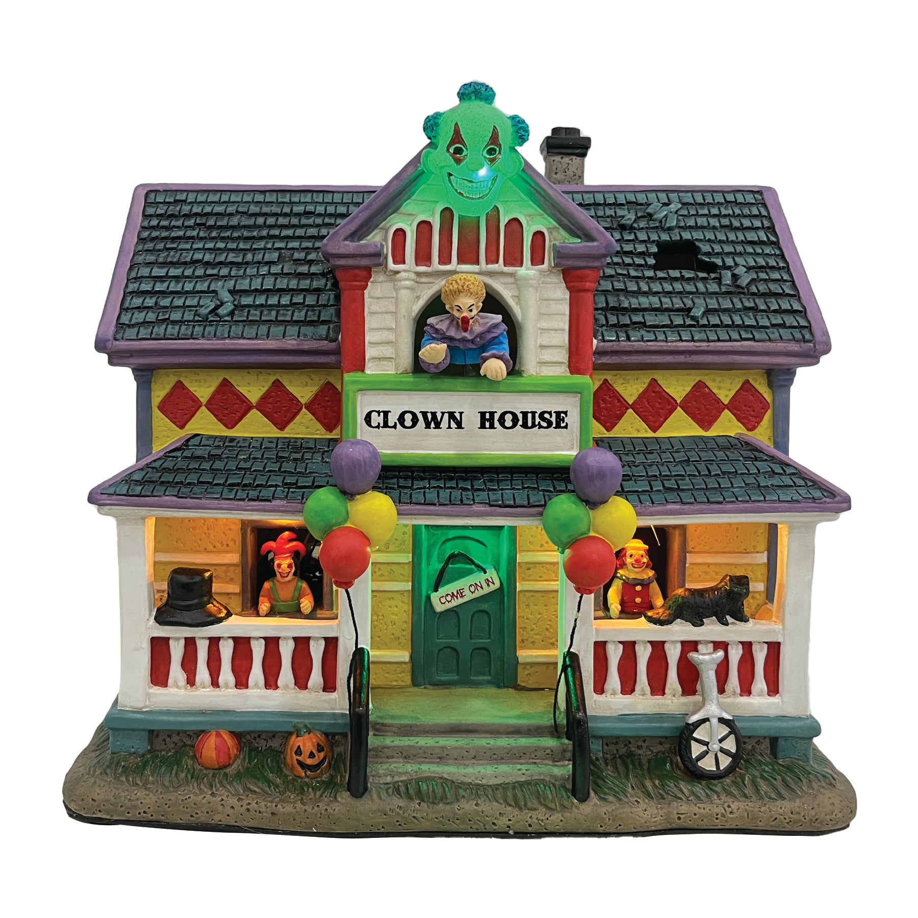 FG Square Clown Halloween Village | Spooky Town Collection Accessories ...