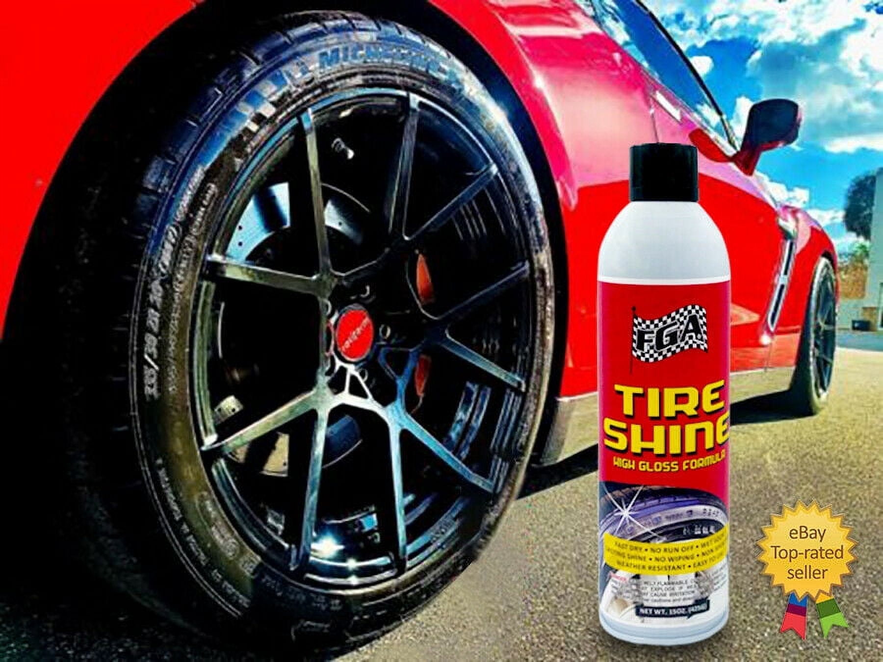 FGA High Gloss Car Tire Shine Spray, Ultimate Hot Wet Look, 13oz, 12 ...