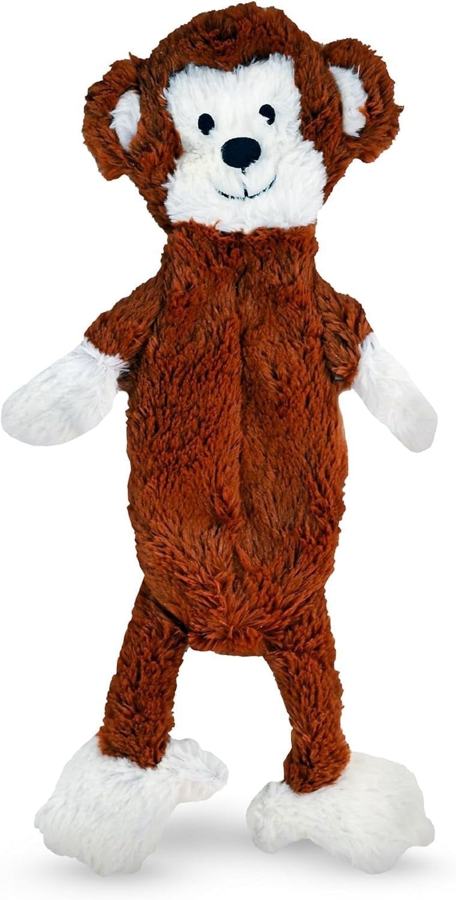 FGA MARKETPLACE Monkey Flat NO Stuffing NO Squeak Plush Dog Toy, 21 ...