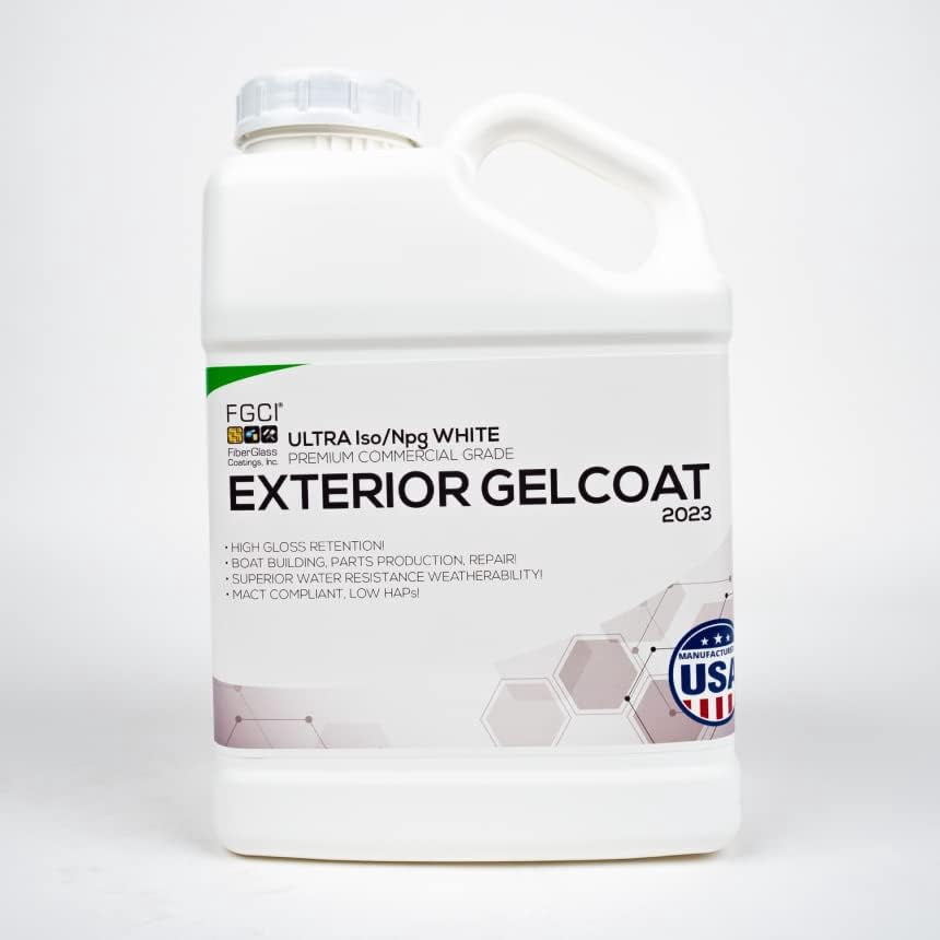 FGCI - 1 Gallon Marine Grade Gel coat for Boat Building, RV Gel Coat ...