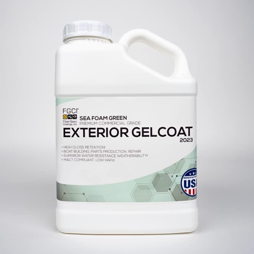 FGCI - 1 Gallon Marine Grade Gelcoat Kit for Boat Building, Patching ...