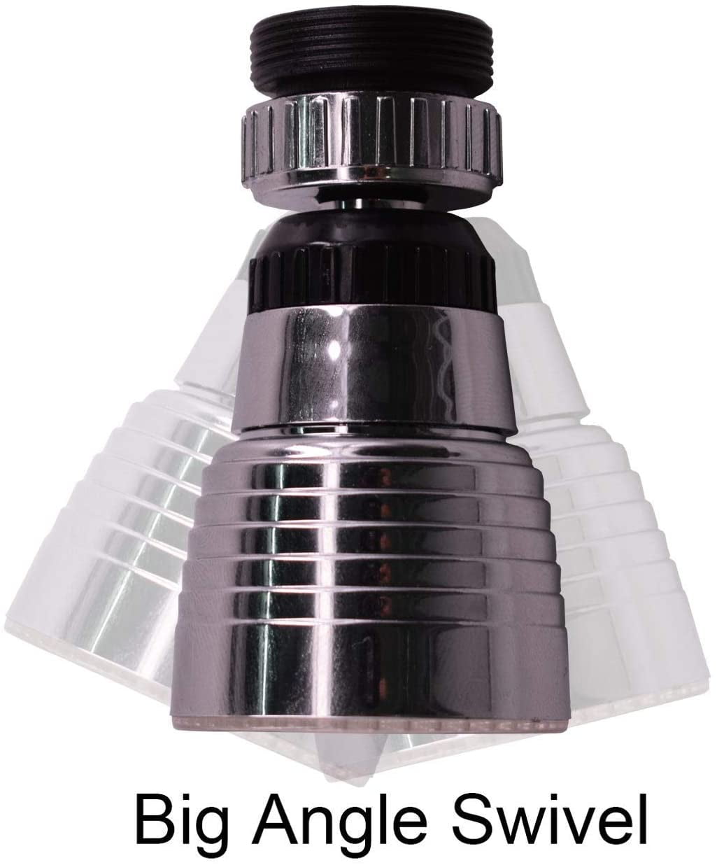 FGERFE-2 Package Swivel 3-Color Temperature Sensitive LED Water Faucet ...