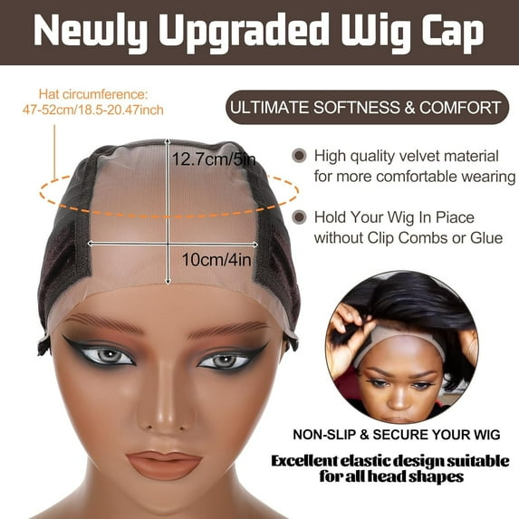 FGERFE-Adjustable Wig Grip Cap, Wig Caps for Women, Lace Front Wig Caps ...