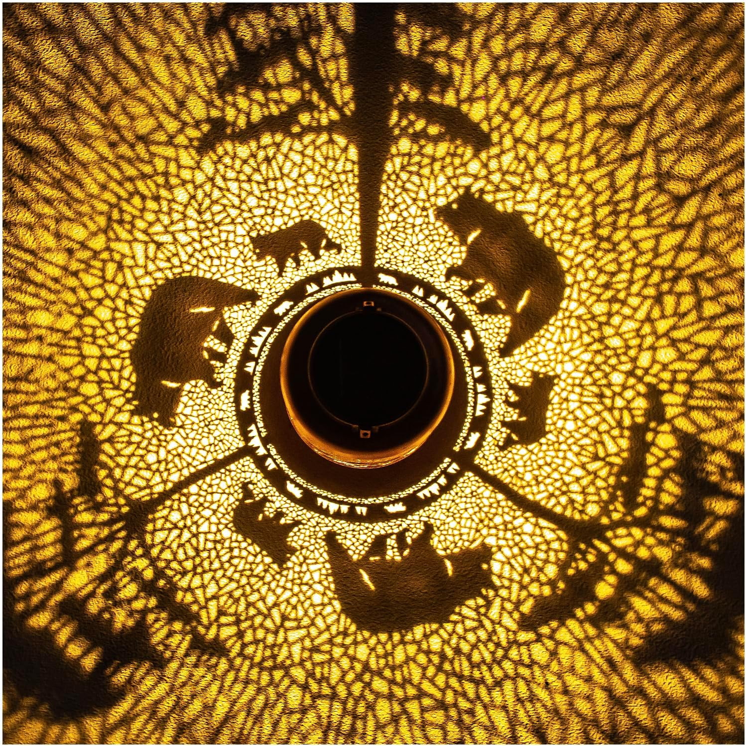 FGERFE-Bear Solar Lanterns Outdoor Waterproof,Hanging Solar Lights Bear ...