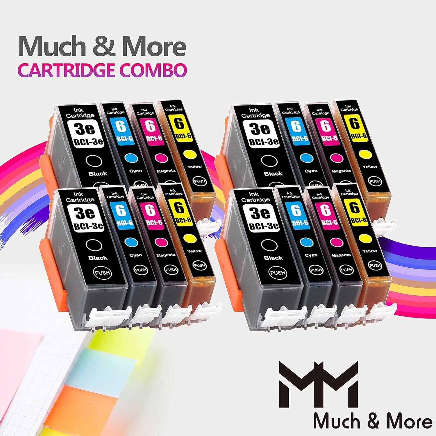 FGERFE-Compatible Ink Cartridge Replacement for Canon BCI3e BCI6 BCI-3e ...