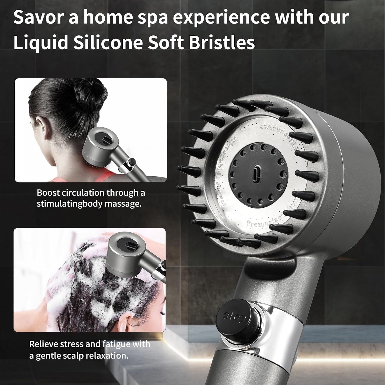 FGERFE-Filtered Shower Head with Handheld, High Pressure Water Flow and ...